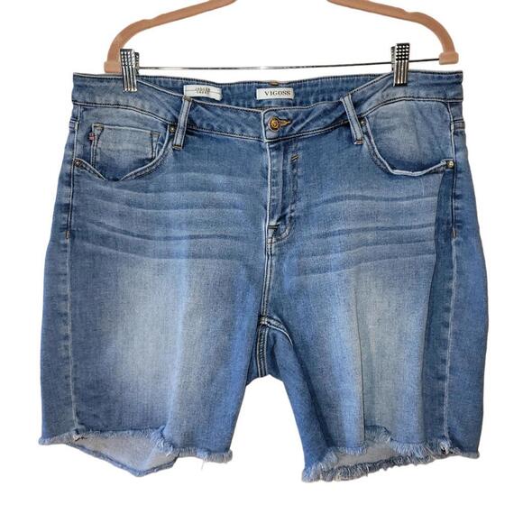 Shorts | Vigoss Jagger Short Raw Hem Bermuda Denim Jean Shorts Women ...
